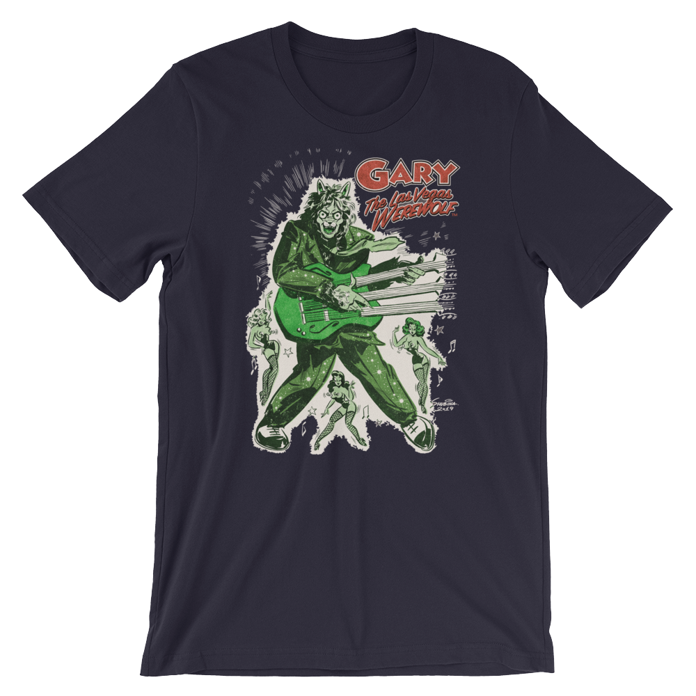 GARY THE WEREWOLF - Bright Green "Rockin' Gary" T-shirt in Various Col ...
